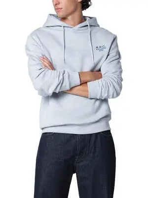 A.p.c. Blue Cotton Hoodie Light Blue