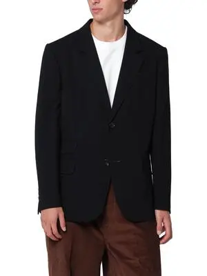 AMI Paris Straight Wool Blazer - Black