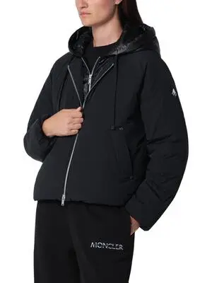 MOOSE KNUCKLES Hooded Puffer Jacket Black