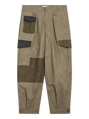 Isabel Marant Étoile Renzae Khaki Cargo Pants In Cotton - Green