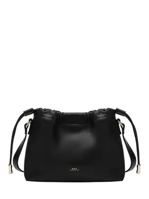 A.p.c. Ninon Mini Bag With Recycled Leather Effect - Black