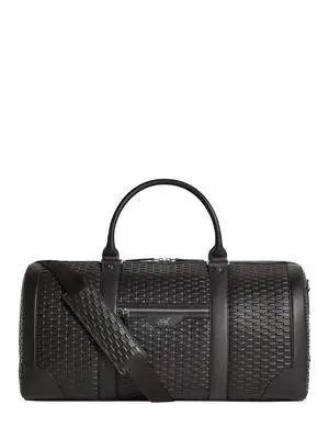 Kith Monogram Tumbled Leather Traveler K55 Duffle Bag - Black