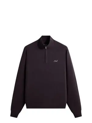 Kith Harmon Quarter Zip Mock Neck 'carbon - Black