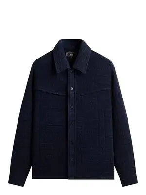 Kith Patchwork Tweed Johnson Shirt 'nocturnal - Blue