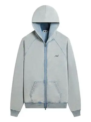 Kith Indigo Fleece Wilder Full Zip Hoodie 'pale Indigo - Blue