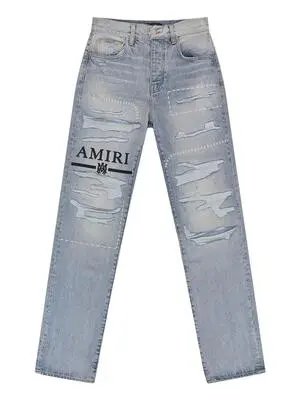 AMIRI Ma Bar Logo Straight Jean 'stone Indigo'