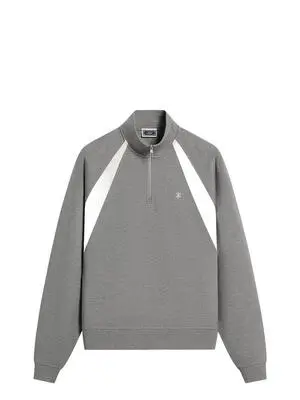 KITH Ponte Novak Quarter Zip 'medium Heather Grey'