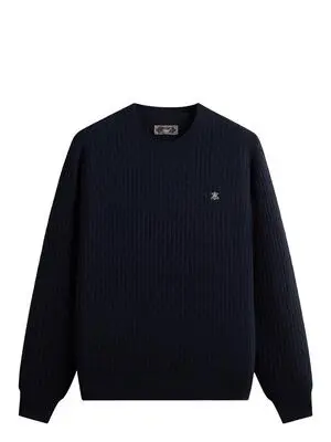 Kith Basketweave Tilden Crewneck 'nocturnal - Blue