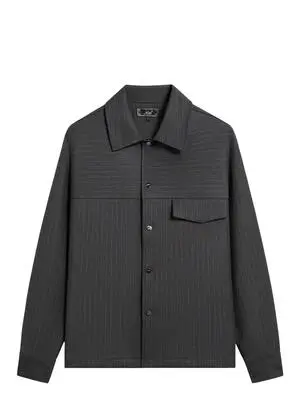 Kith Double Weave Montague Shirt 'dark Heather - Grey