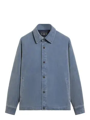 Kith Microsuede Bonded Brixton Shirt Jacket 'elevation - Blue