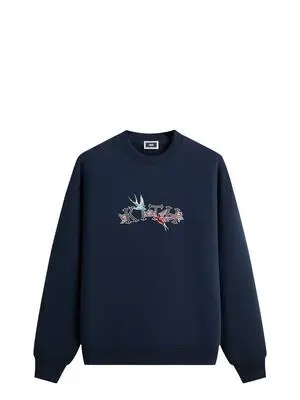 Kith Swallow Rose Nelson Crewneck 'nocturnal - Blue