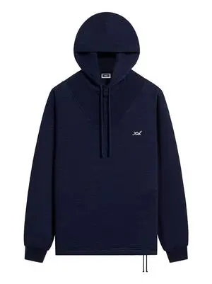 Kith Indigo Fleece Cropped Camden Hoodie 'raw Indigo - Blue