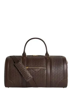 Kith Monogram Smooth Leather Traveler K55 Duffle Bag 'zoom' Brown
