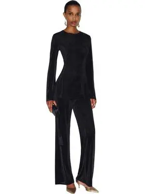 REFORMATION Elara Knit Set - Black