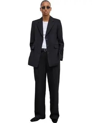 HOUSE OF DAGMAR Wool Tailored Blazer - Black