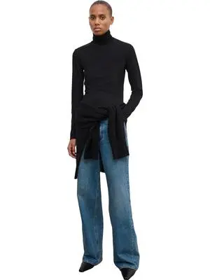 HOUSE OF DAGMAR Wool Jersey Rollneck