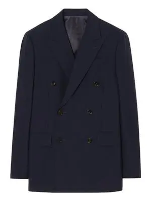 Burberry Wool Sloane Tailored Jacket - Navy