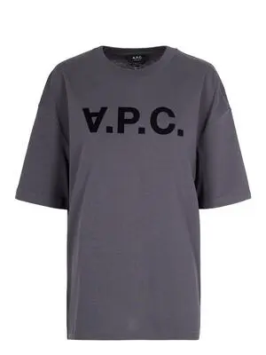 A.p.c. A. P.c. Oversized Logo T-Shirt Dress False Black