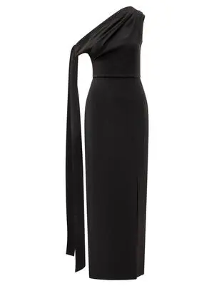 SOLACE LONDON Solace London Monochrome Draped Suit Mini Dress