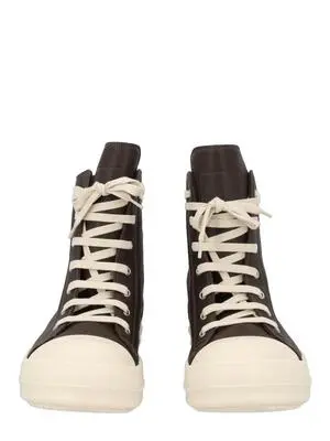 RICK OWENS Rick Owens Tower Leather Sneaker With 3.5 Cm Sole