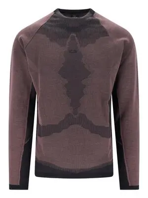 Oakley Jacquard Knit Crewneck Sweater - Brown