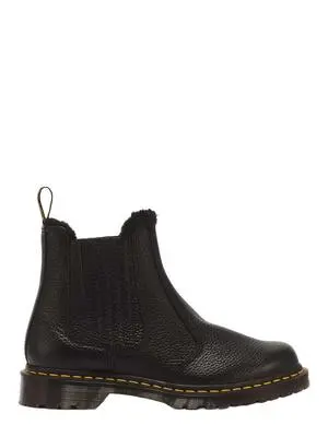 Dr. Martens 2976 Leonore Ii Faux Fur Lined Soft Leather Chelsea Boots - Black