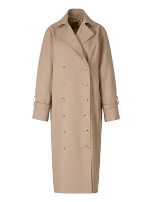 TOTEME Double-breasted Cotton Trench Coat - Brown