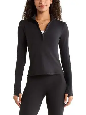 Zella Zen Half Zip Pullover - Black