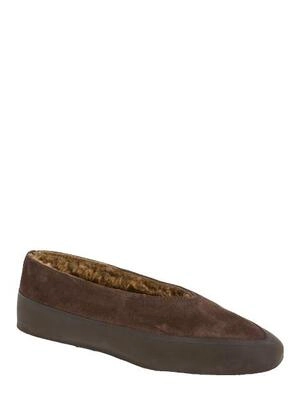 Le Monde Beryl Après Ski Genuine Shearling Lined Ballerina Flat - Brown