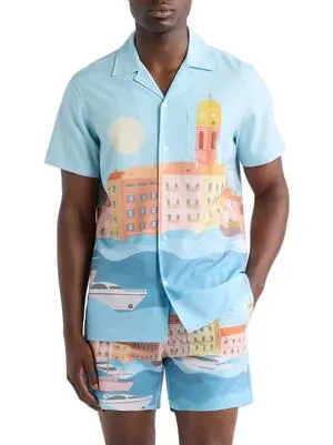 MAVRANS St. Tropez Weekend Performance Camp Shirt - Blue