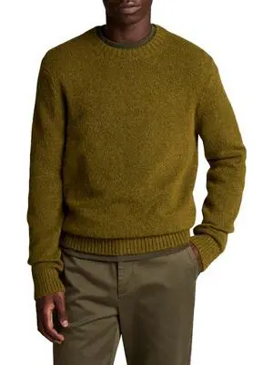 Vince Mottled Marl Crewneck Sweater Winter Moss