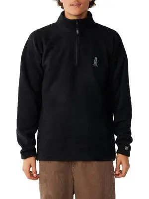 Rip Curl S-series Polartech Crew Quarter Zip Pullover - Black
