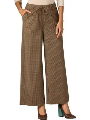 Wit & Wisdom Pull-on Wide Leg Pants - Wheat/red Multi