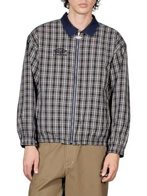 PLEASURES X Umbro Diamonds Reversable Quarter Zip Pullover - Navy