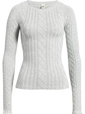 Free People So Soft Seamless Long Sleeve Top - Heather Grey