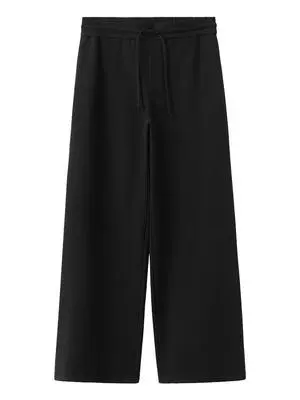Mango Pull-on Straight Leg Pants Black