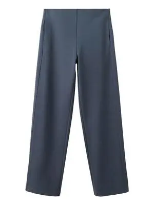 Mango Knit Straight Leg Pants - Blue