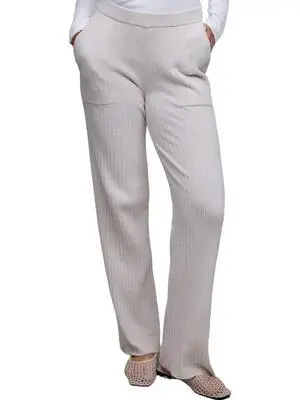 Barefoot Dreams Patch Pocket Ribbed Pants - Sand Dune