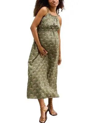 Hatch The Audrey Printed Maternity Dress - Palm Shadows