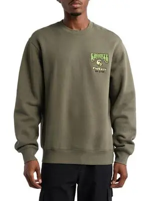 Carhartt Work In Progress Pinball Embroidered Cotton Crewneck Sweatshirt - Leaf