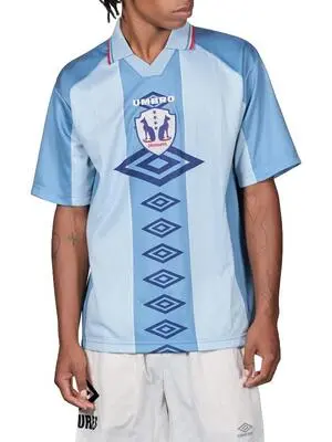 PLEASURES X Umbro Two Cats Short Sleeve Jersey - Blue