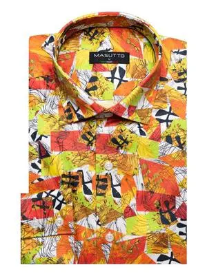 MASUTTO Marco Print Button-up Long Sleeve Shirt - Multicolor