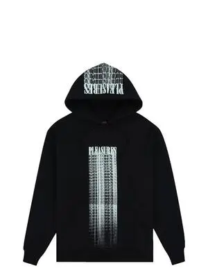 PLEASURES Blurred Logo Graphic Hoodie - Black