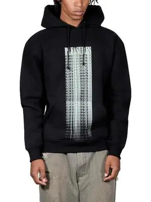 PLEASURES Blurred Logo Graphic Hoodie - Black