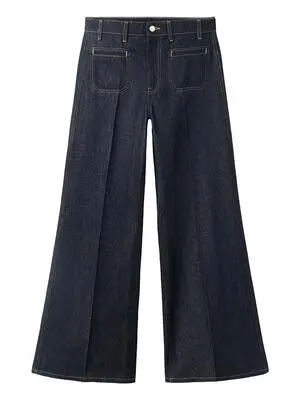 Mango Cami Patch Pocket Jeans - Open Blue