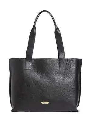 BARBOUR Large Alder Leather Tote Bag