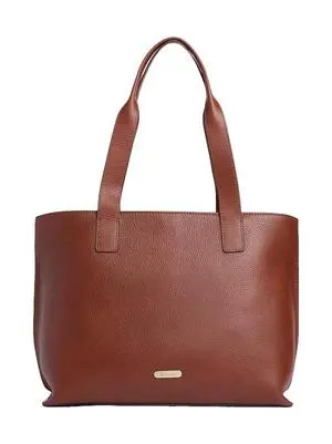 BARBOUR Large Alder Leather Tote Bag