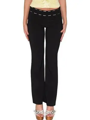 TIGER MIST Jetta Low Rise Flared Pants - Black