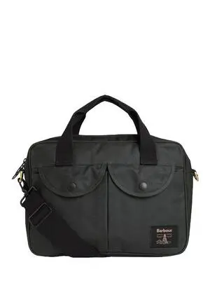 Barbour Field Wax Laptop Crossbody Bag - Sage