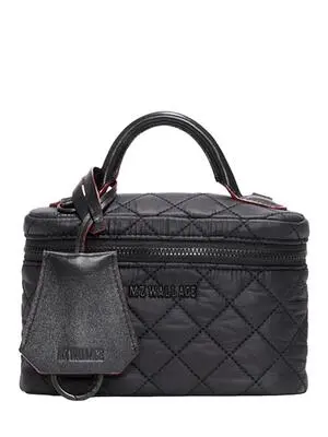 Mz Wallace Metro Quilted Nylon Train Case Crossbody Bag - Black